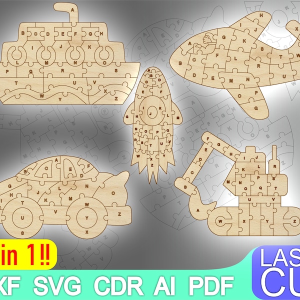Alphabet Puzzle Cnc Plans - Etsy