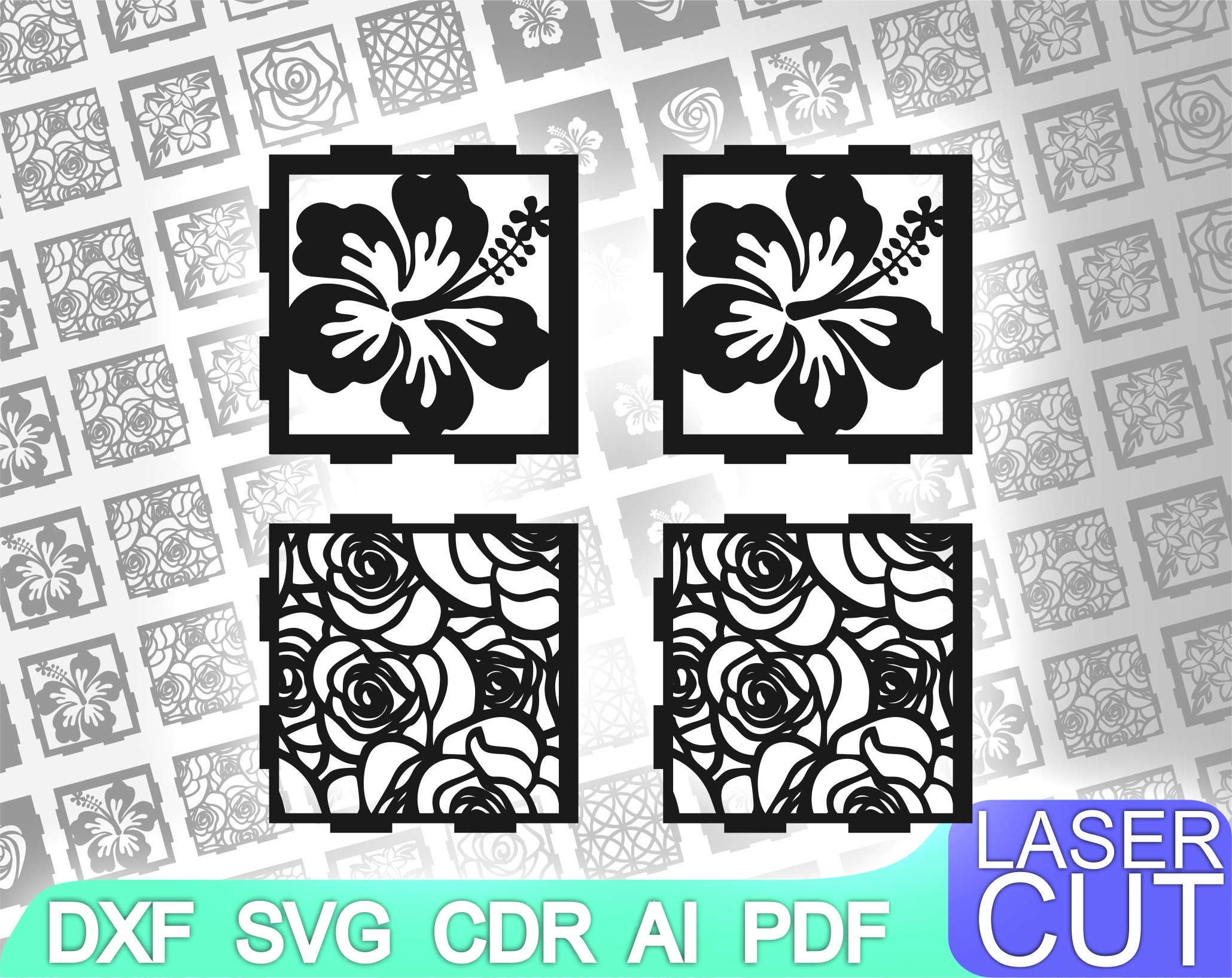 7 Laser Cut Box. Laser Cut Files SVG DXF CDR Vector Plans - Etsy