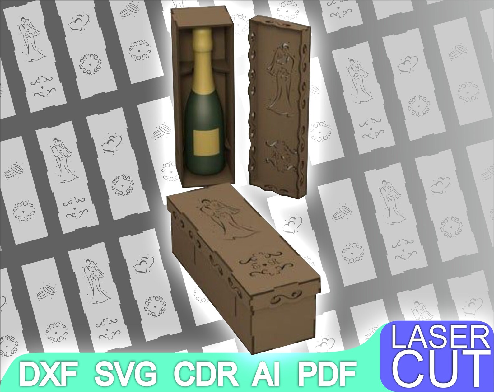 3 Laser Cut Box. Laser Cut Files SVG DXF CDR Vector Plans - Etsy