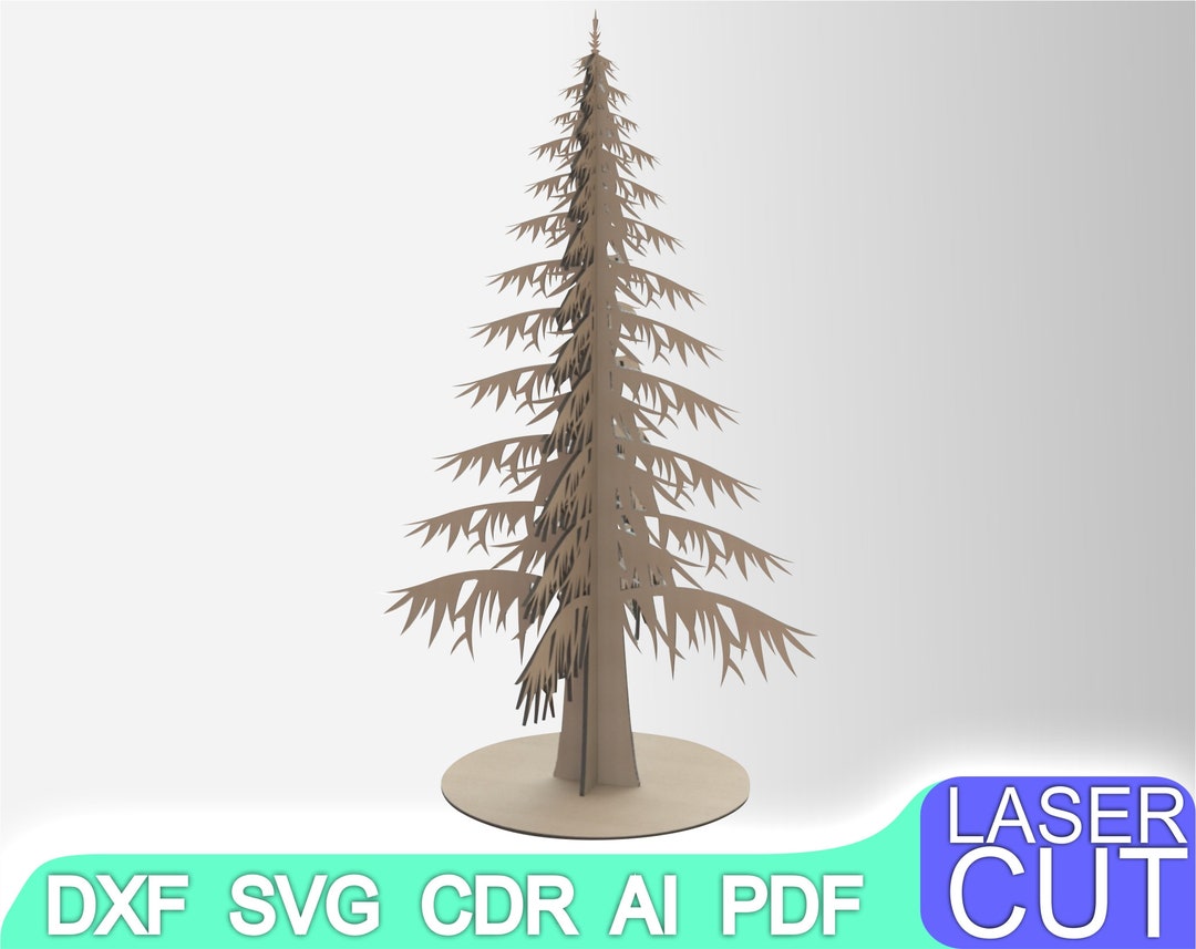 Christmas Tree Laser Cut Files SVG DXF, CDR Vector Plans, Laser File ...