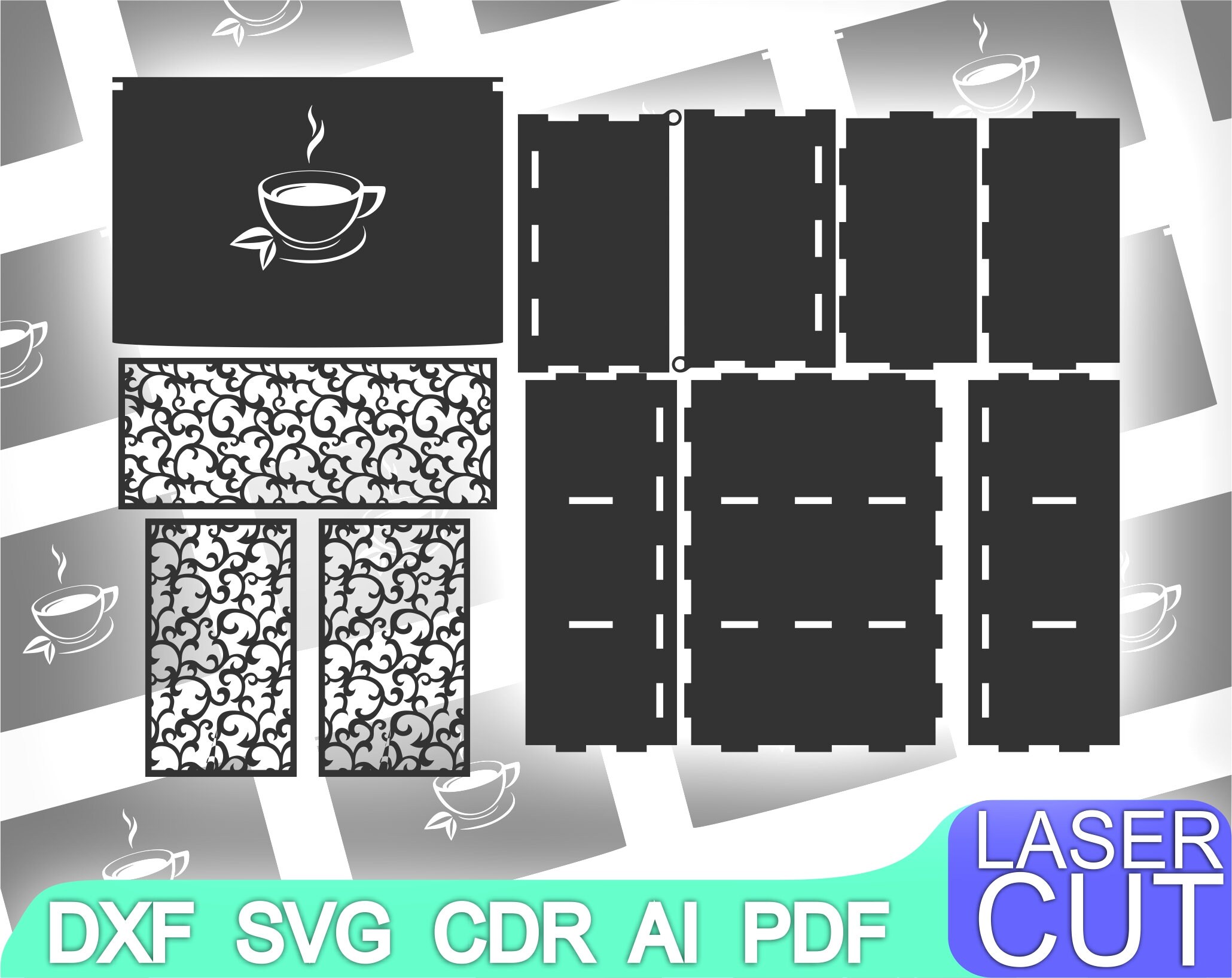 Organizer Laser cut files SVG DXF CDR vector plans laser | Etsy