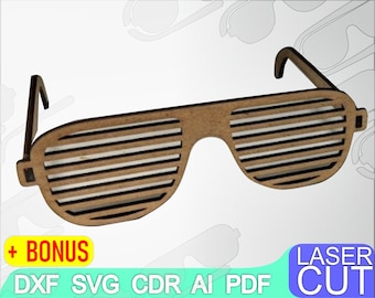 4 Glasses SVG. Vector Dxf Cdrsvg for CNC Vector File | Etsy