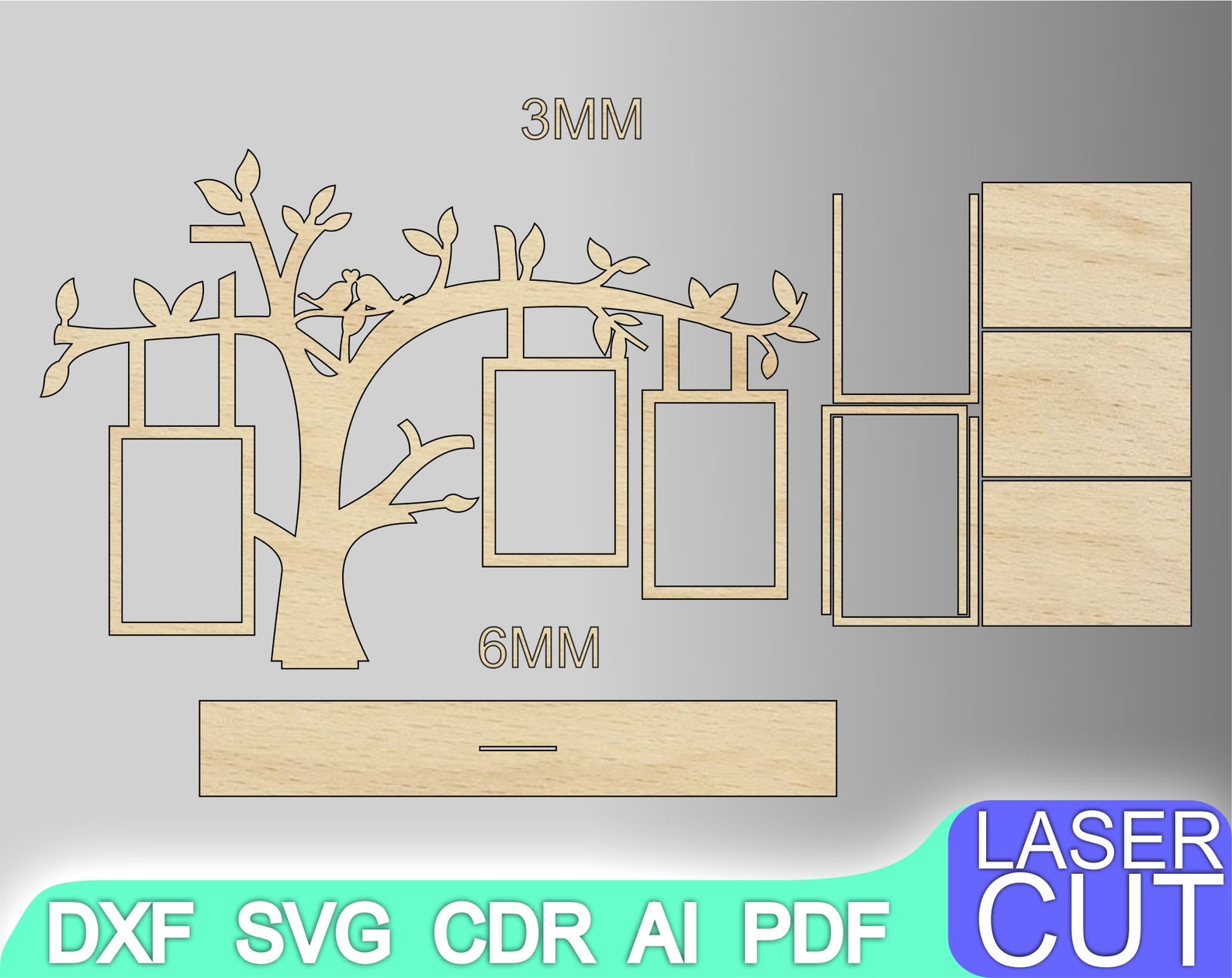 Photo Frames Laser Cut CNC Cutting CNC Router Digital - Etsy