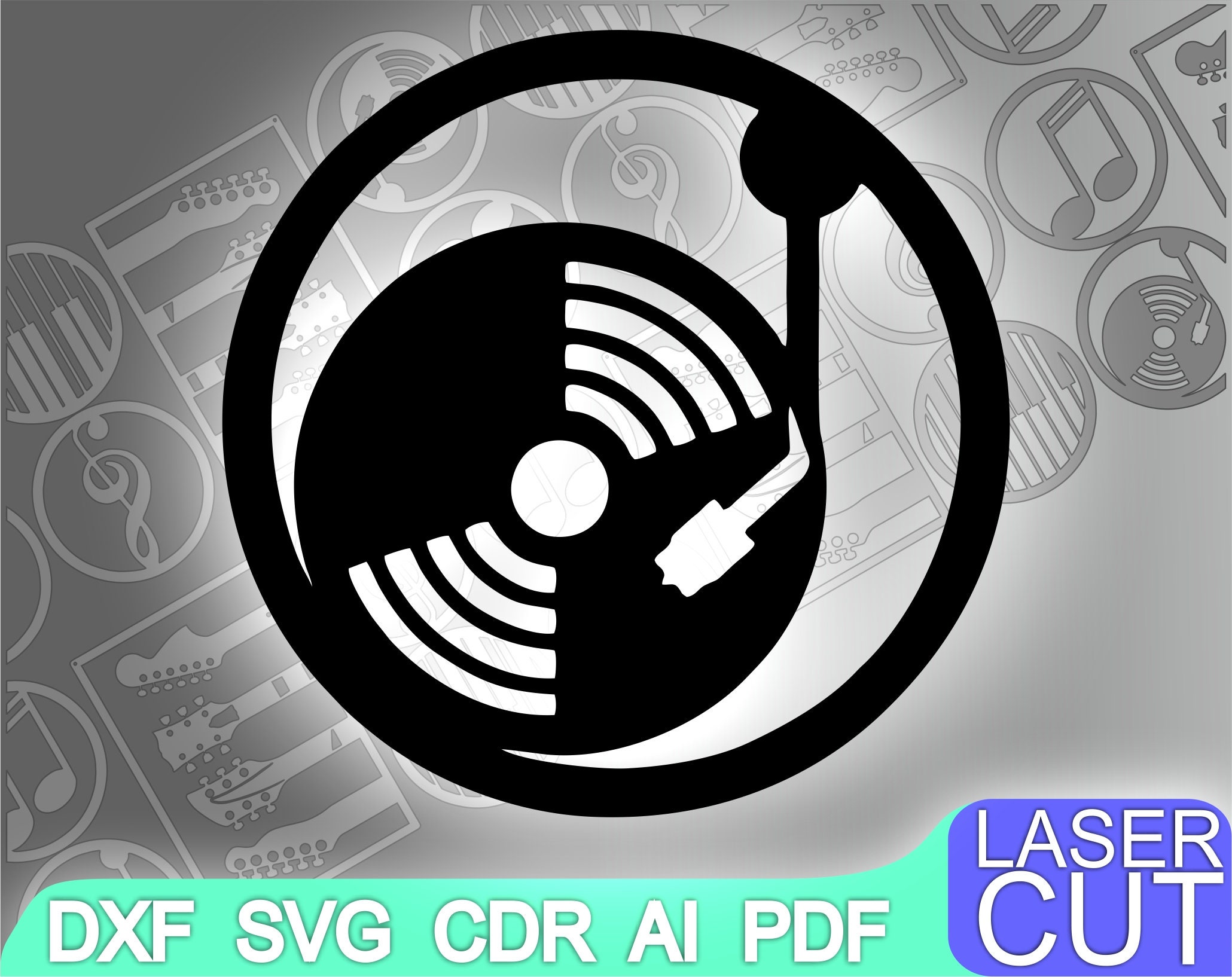 5 Music Wall Art Wooden Laser Cut Decor Living Room - Etsy