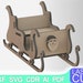 New Year Sled Laser Cut Files SVG DXF, CDR Vector Plans, Laser File ...