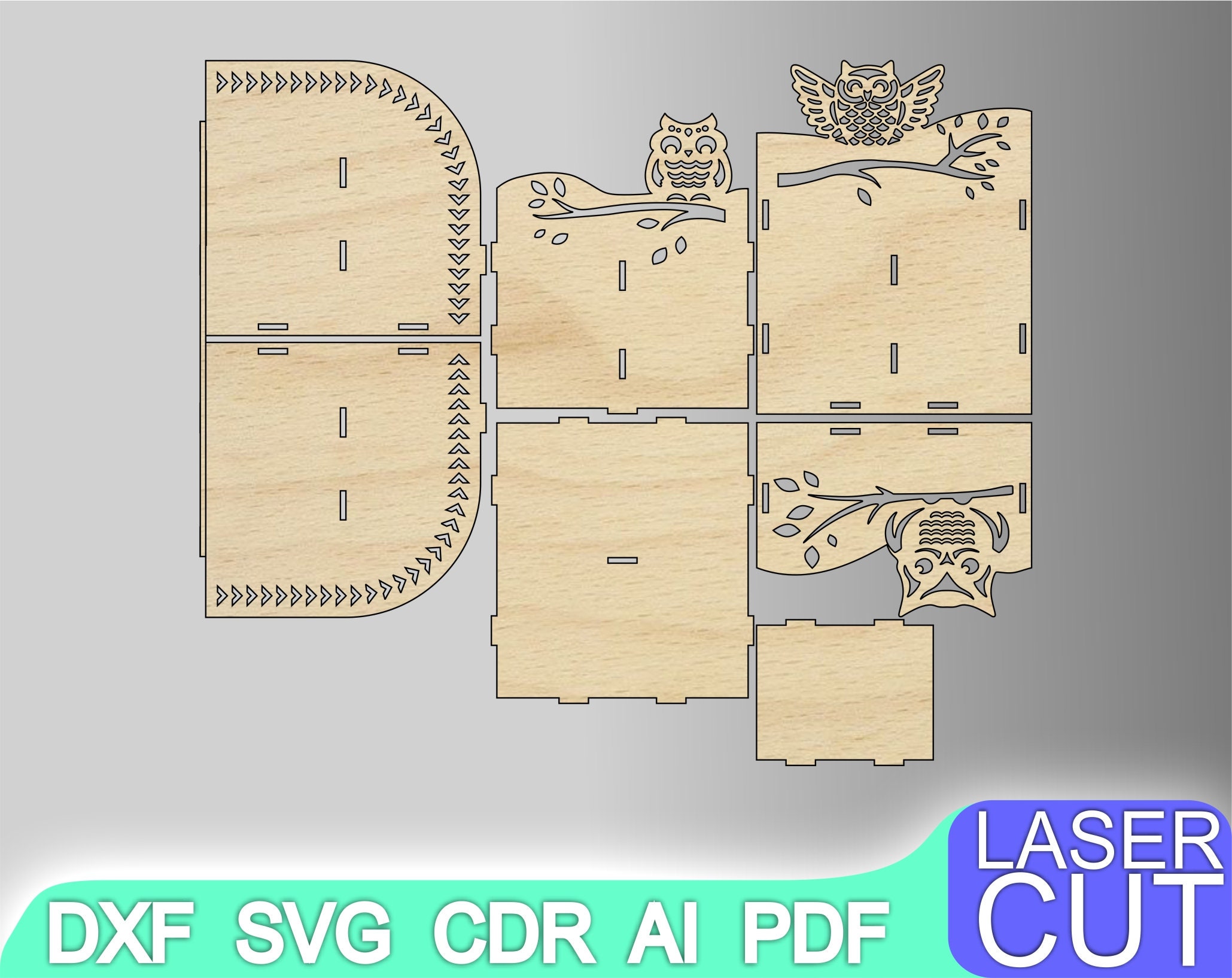 Organizer Laser cut files SVG DXF CDR vector plans laser | Etsy