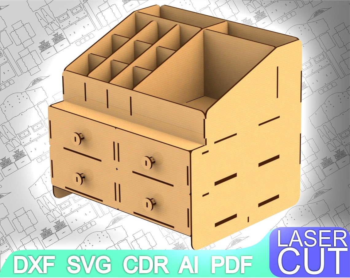 4 Organizer SVG. File Organizer Cabinet Jewellery Storage - Etsy