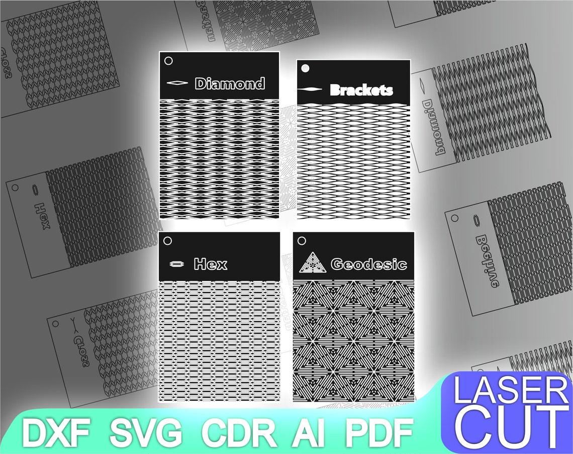 10 Flexible cut Laser cut files SVG DXF CDR vector plans | Etsy