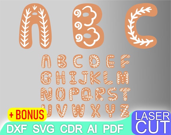 Wood Letters. Laser Cut Files SVG DXF CDR Vector Plans Files | Etsy