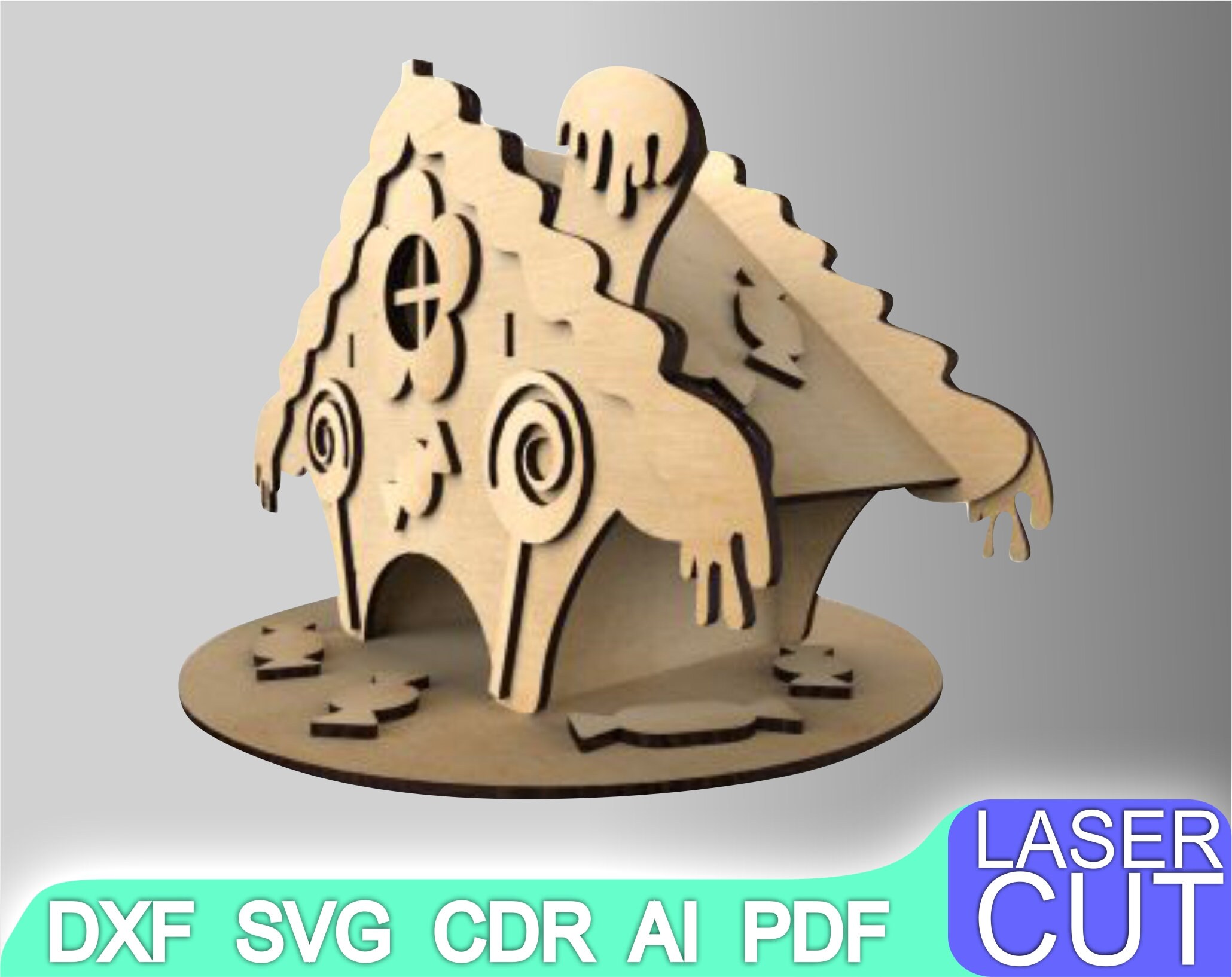 Tea House. Cnc Files DXF CDR SVG Dxf Files for Cnc Laser | Etsy