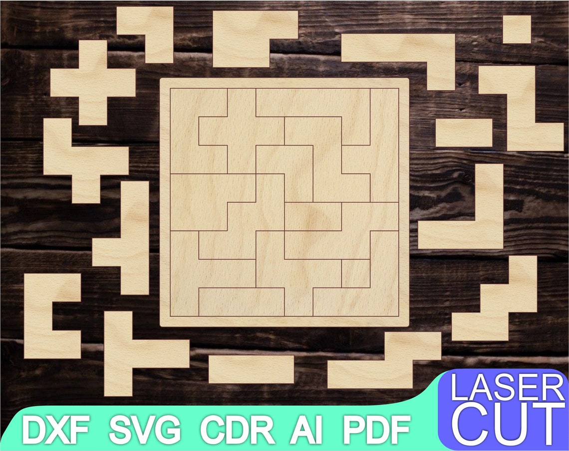 Wooden Tetris Game Vector for CNC Svg Vector File, Vector Cut File ...