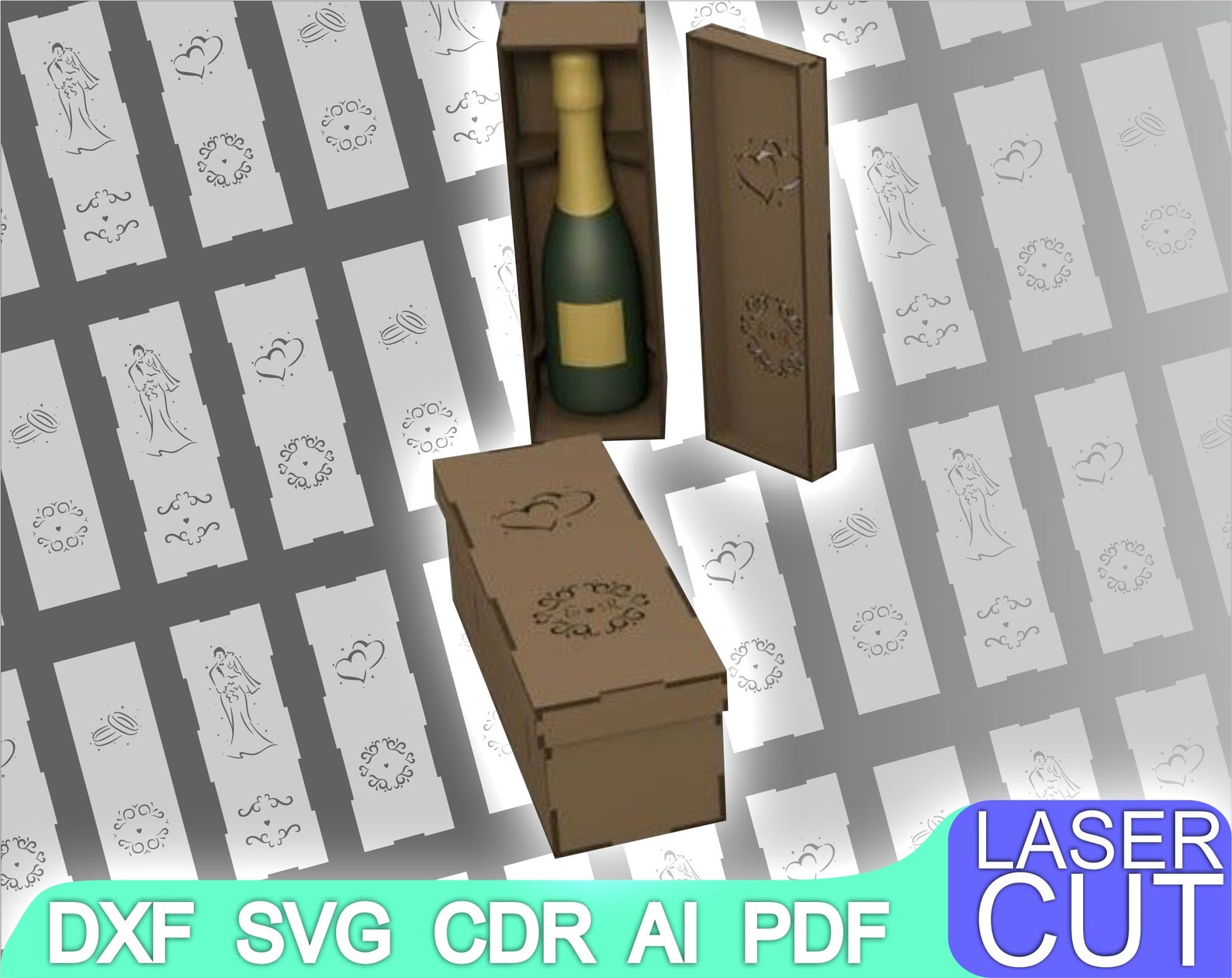 3 Laser Cut Box. Laser Cut Files SVG DXF CDR Vector Plans - Etsy