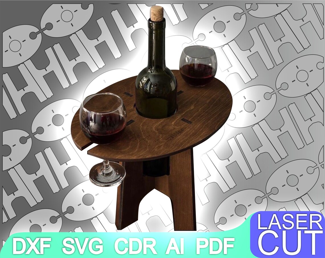 Wine Butler Laser Cut File CNC Router Digital Vector Files - Etsy