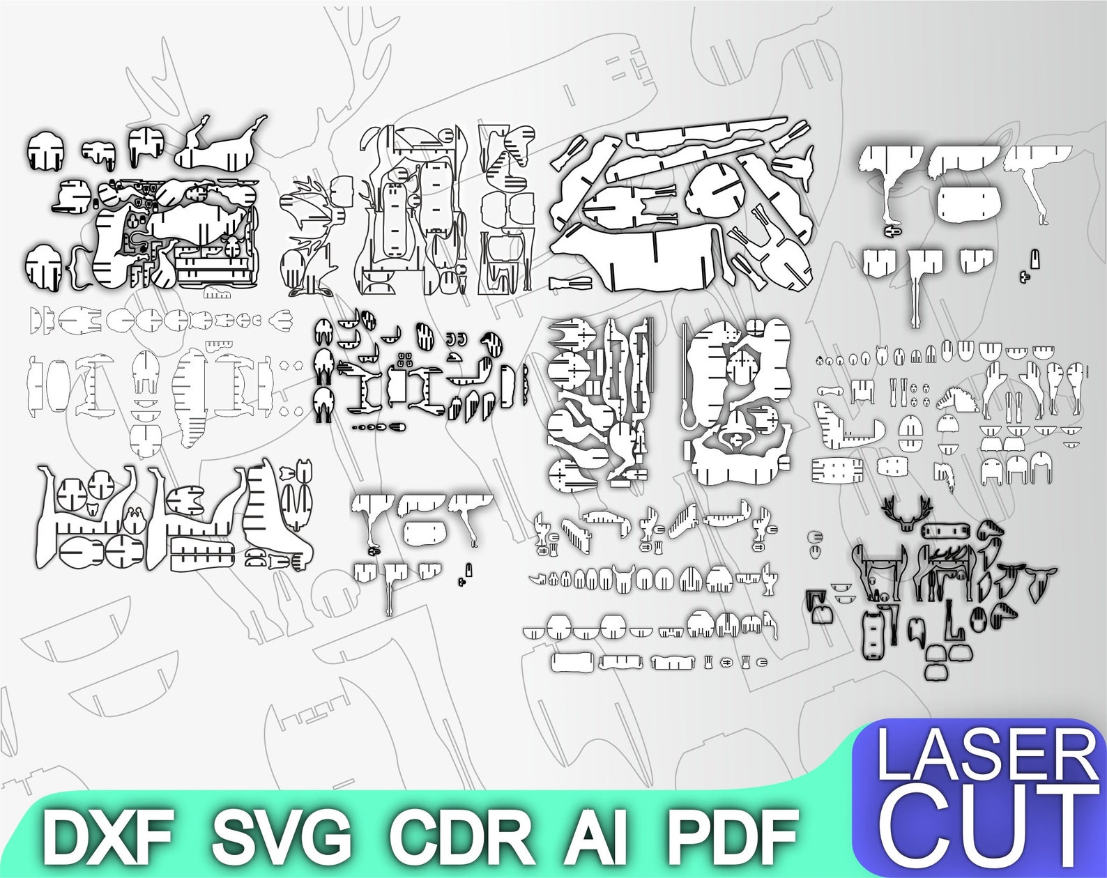 12 Shelf Dxf Plan Laser Cutting File Home Decor Interior - Etsy