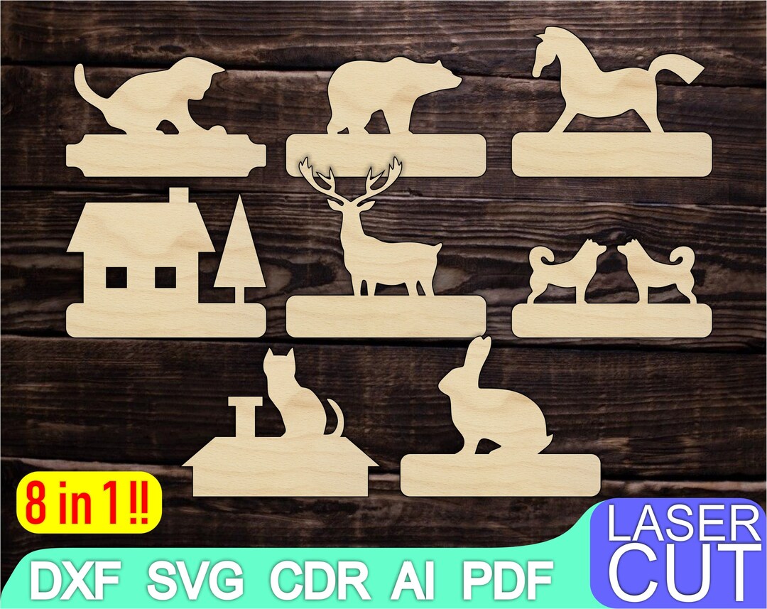 8 Wooden Key Tags Wooden Key Holder Key Board Key Storage Wall Hooks ...