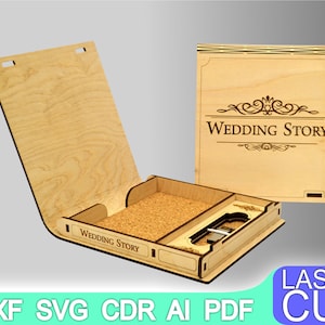 Wedding Box Laser Cut Laser Cut Files SVG, DXF, CDR Vector Plans, Laser ...