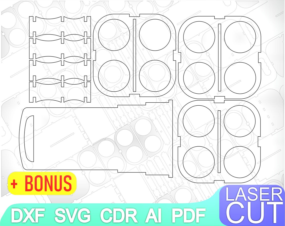 Wooden 4 Pack Beer Pack Beer Svg Laser Cut CNC Cutting CNC - Etsy