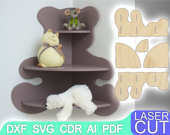 Shelves Laser Cut Files SVG DXF CDR Vector Plans Laser File | Etsy
