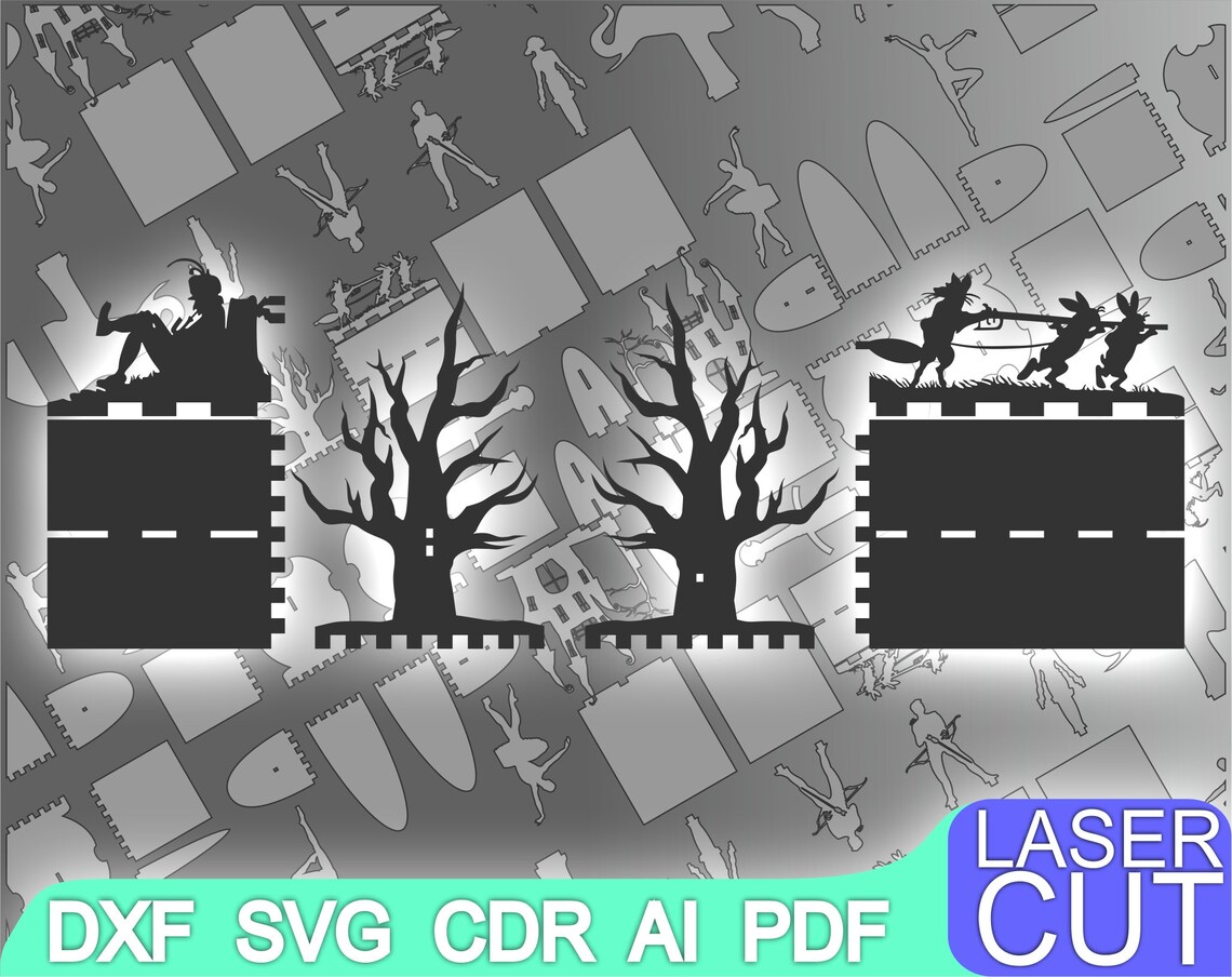 Bookend laser cut file CNC Router Digital Vector Files | Etsy