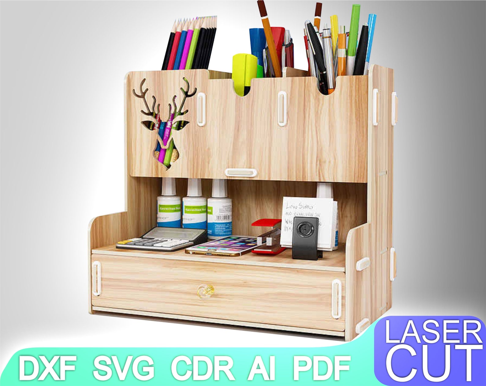 SVG File Organizer Cabinet Jewellery Storage Drawers Display | Etsy