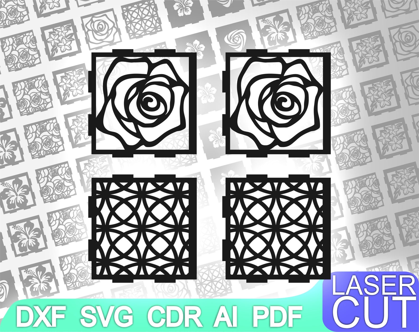 7 Laser Cut Box. Laser Cut Files SVG DXF CDR Vector Plans - Etsy
