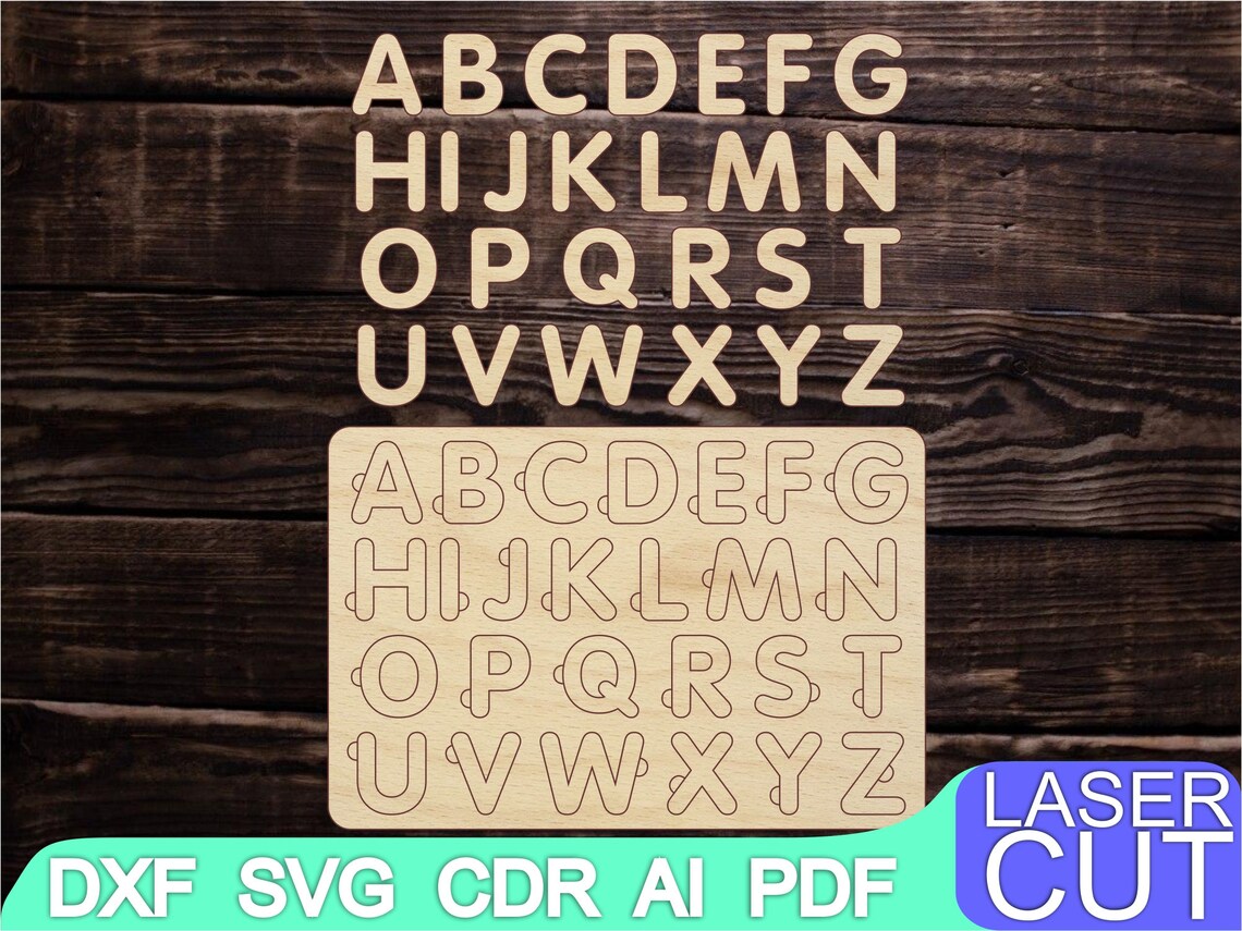 Wood Alphabet Puzzle for Kids English Alphabet Kids Puzzle Abc Puzzle ...