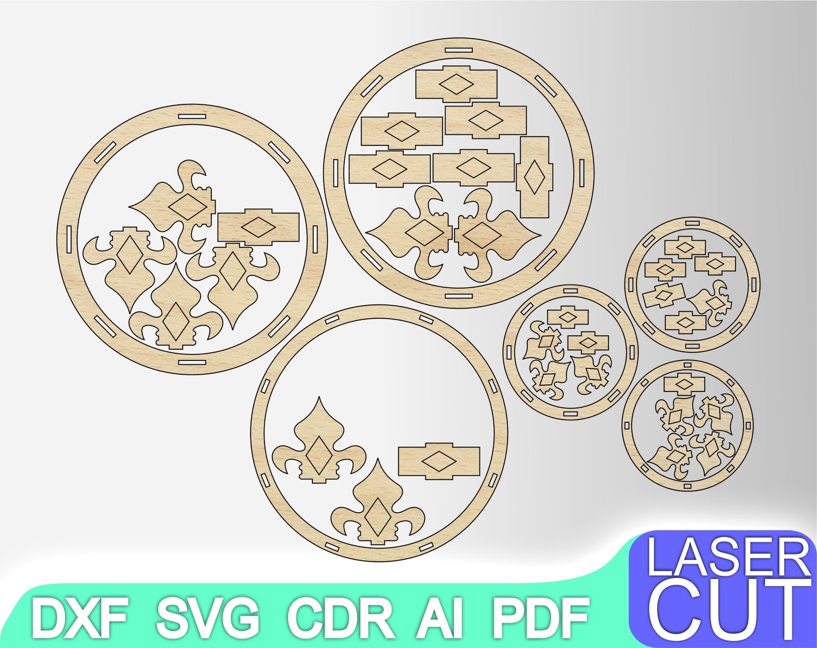 Crown. Laser Cut Files SVG DXF CDR Vector Plans Laser File - Etsy