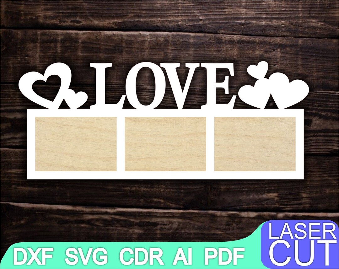 Photo Frames Love, Laser Cut, CNC Cutting, CNC Router, Digital, Vector ...