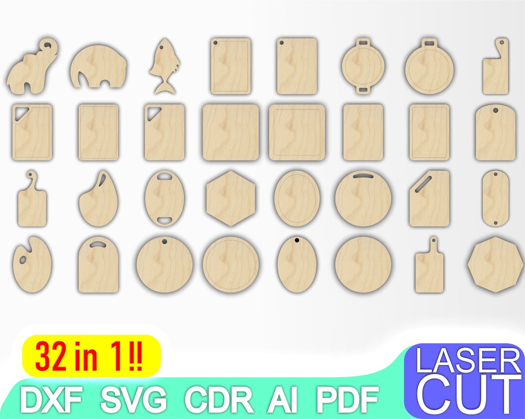 32 Сhopping Board Laser Cut File, CNC Router, Digital, Vector Files ...