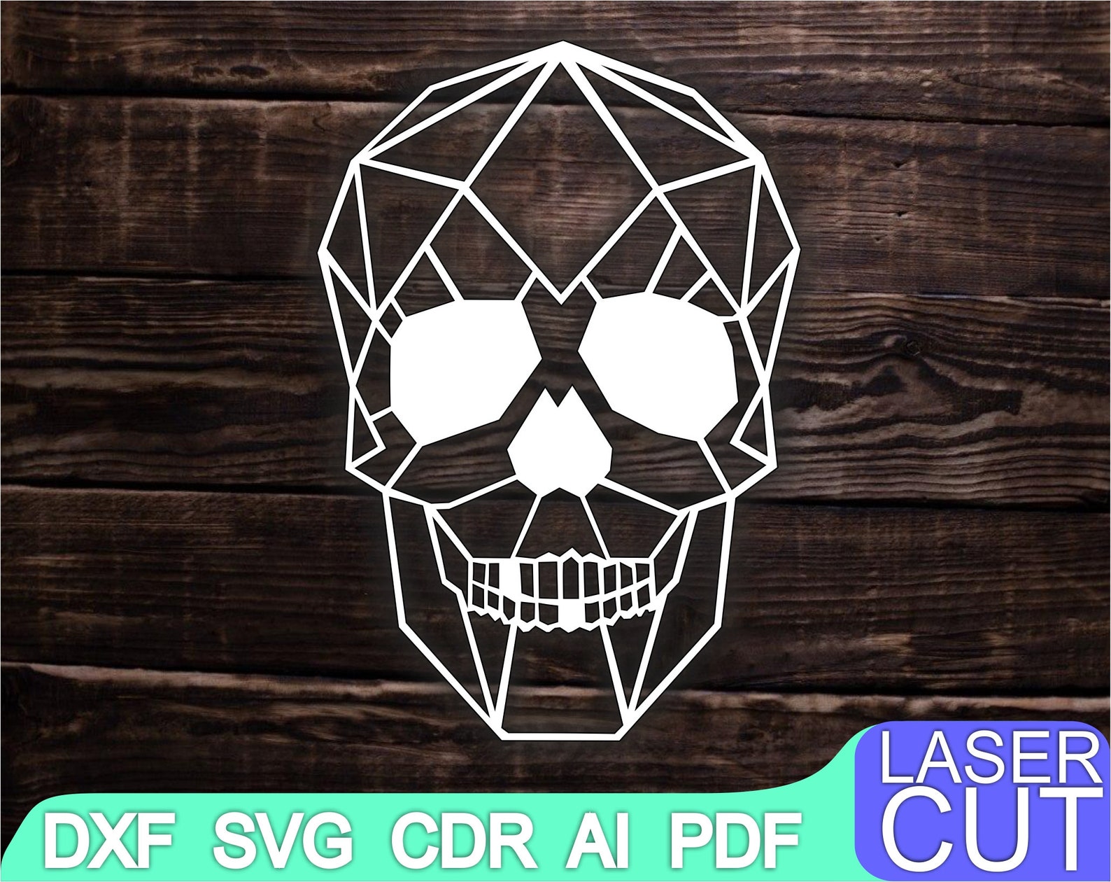 Art Skull Vector. Laser Cut Files SVG DXF CDR Vector Plans - Etsy