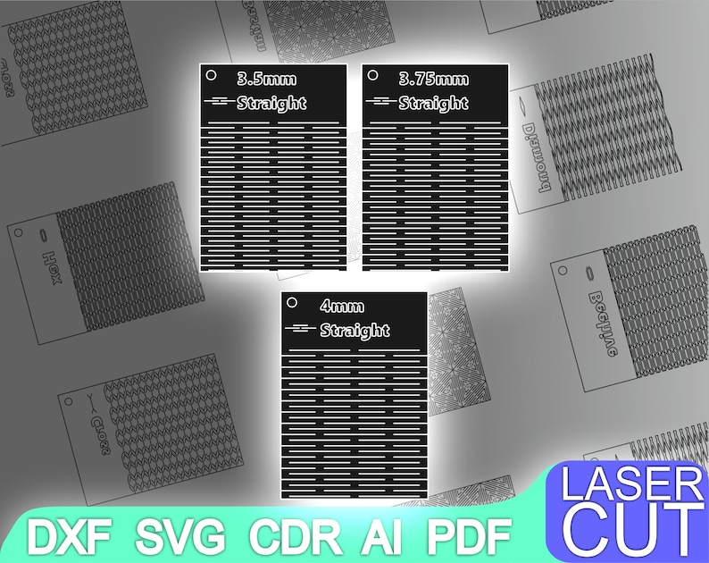 10 Flexible cut Laser cut files SVG DXF CDR vector plans | Etsy