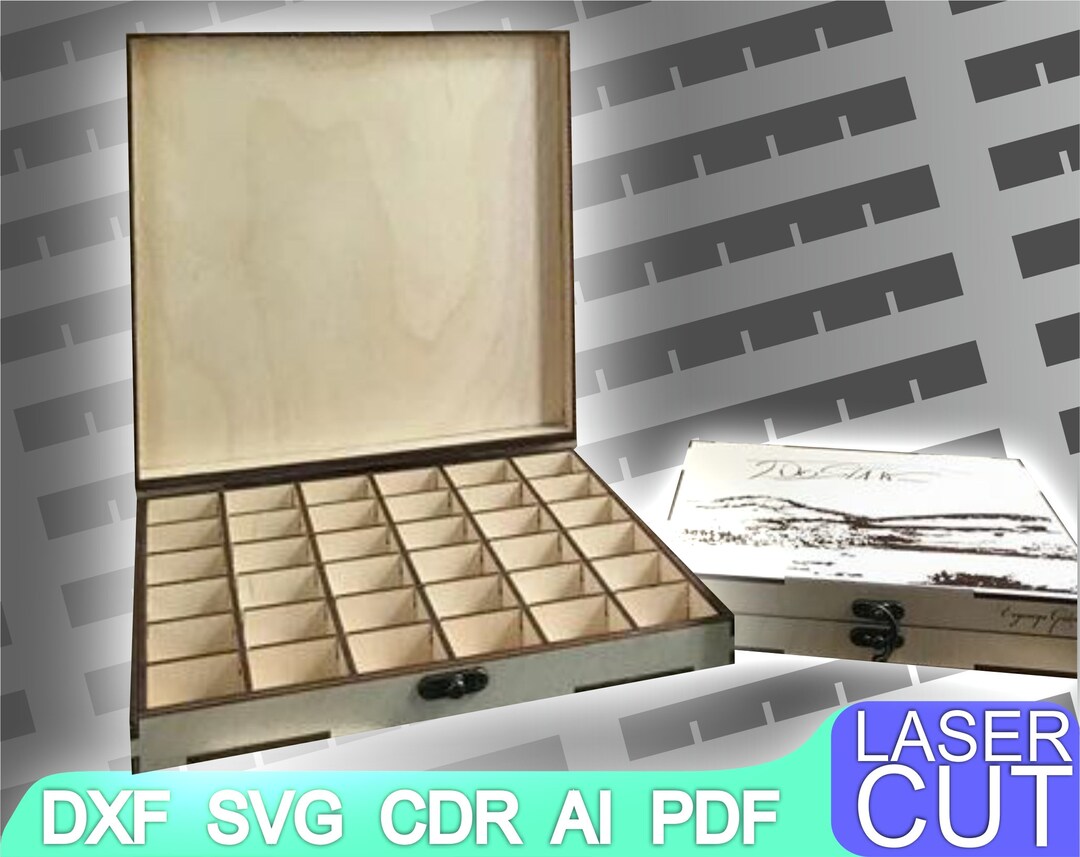 Laser Cut Box. Laser Cut Files SVG DXF, CDR Vector Plans, Laser File ...