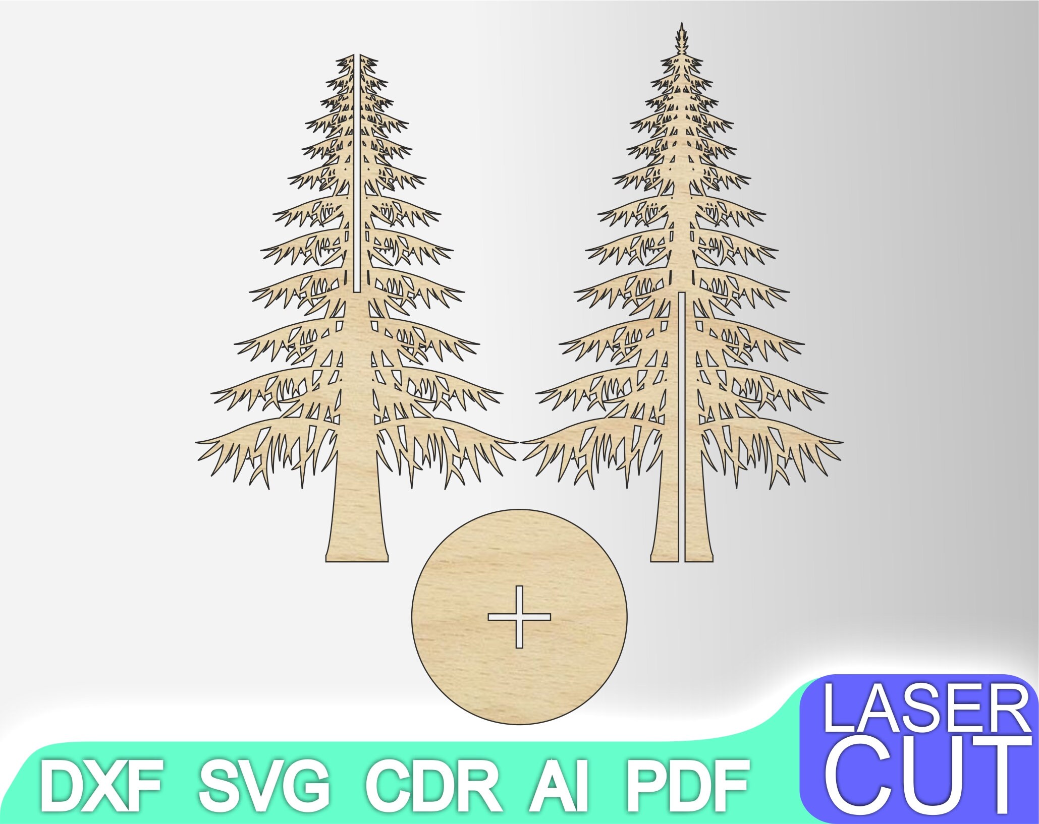 Christmas Tree Laser Cut Files SVG DXF CDR Vector Plans - Etsy