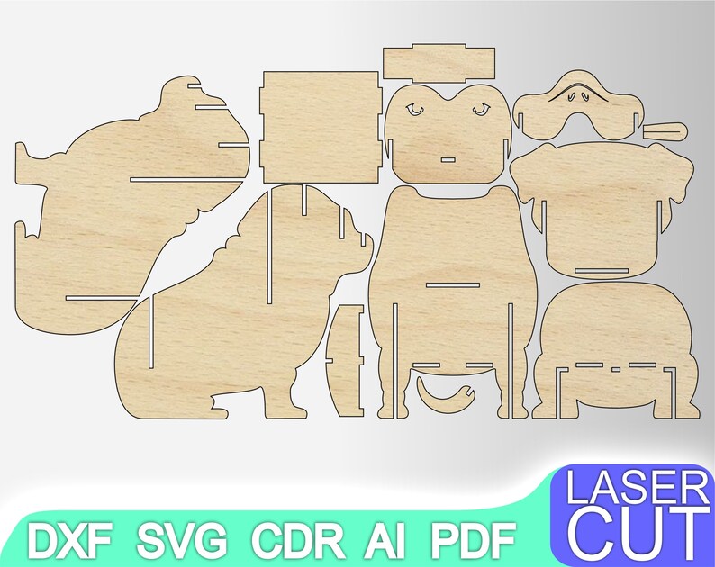 Dog. Bulldog. Laser Cut Files SVG DXF CDR Vector Plans | Etsy