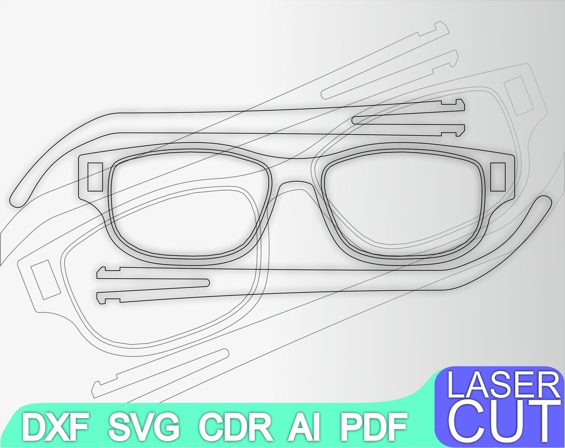 4 Glasses SVG. Vector Dxf Cdrsvg for CNC Vector File - Etsy Canada