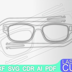 4 Glasses SVG. Vector Dxf, Cdr,svg for CNC, Vector File, Digital Vector ...