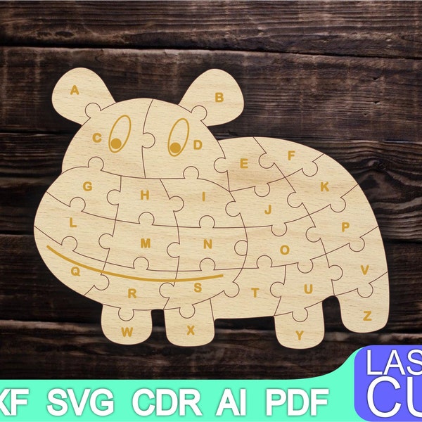 Laser Cut Alphabet Jigsaw Puzzle File - Etsy