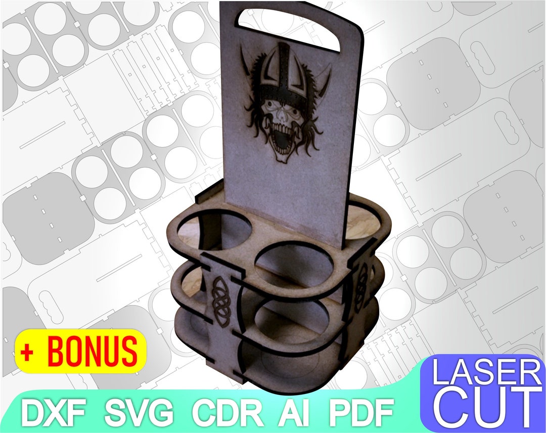 Wooden 4 Pack Beer, Pack Beer Svg, Laser Cut, CNC Cutting, CNC Router ...