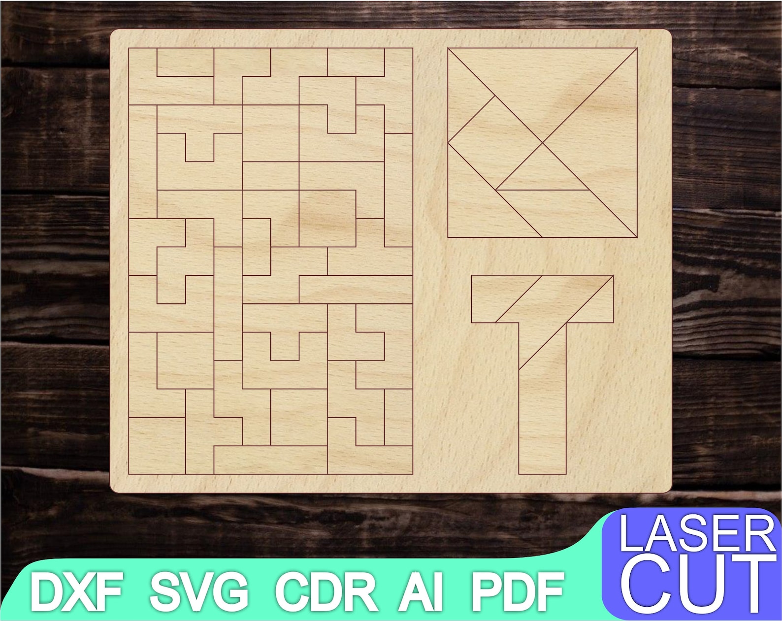 Wooden Tetris Game Vector for CNC Svg Vector File Vector Cut - Etsy