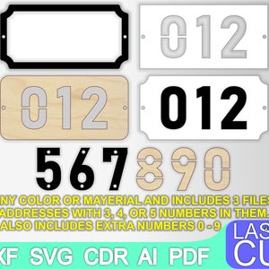 20 House Address Sign Svg, Laser Cut, CNC Cutting, CNC Router, Digital ...