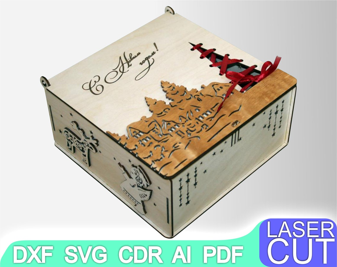 Laser Cut Box. Laser Cut Files SVG DXF CDR Vector Plans | Etsy