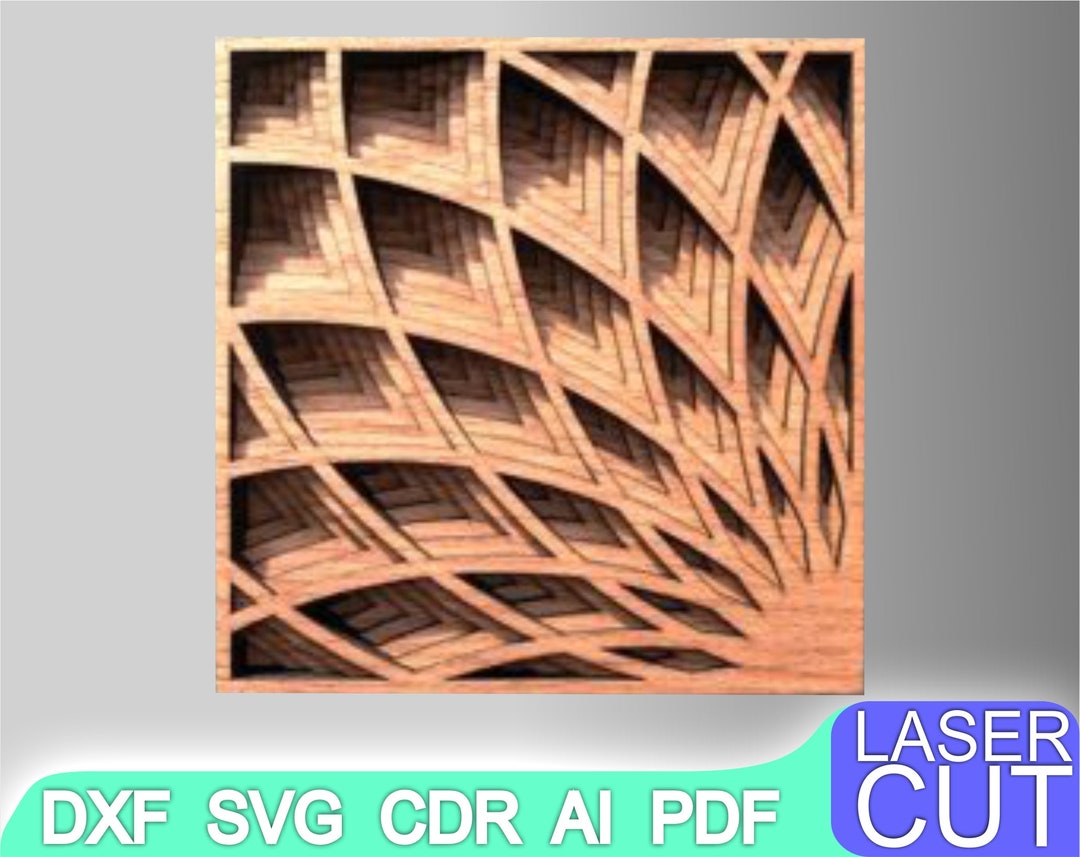 3D Panel Mandala. Laser Cut Files SVG DXF CDR Vector Plans, Files ...