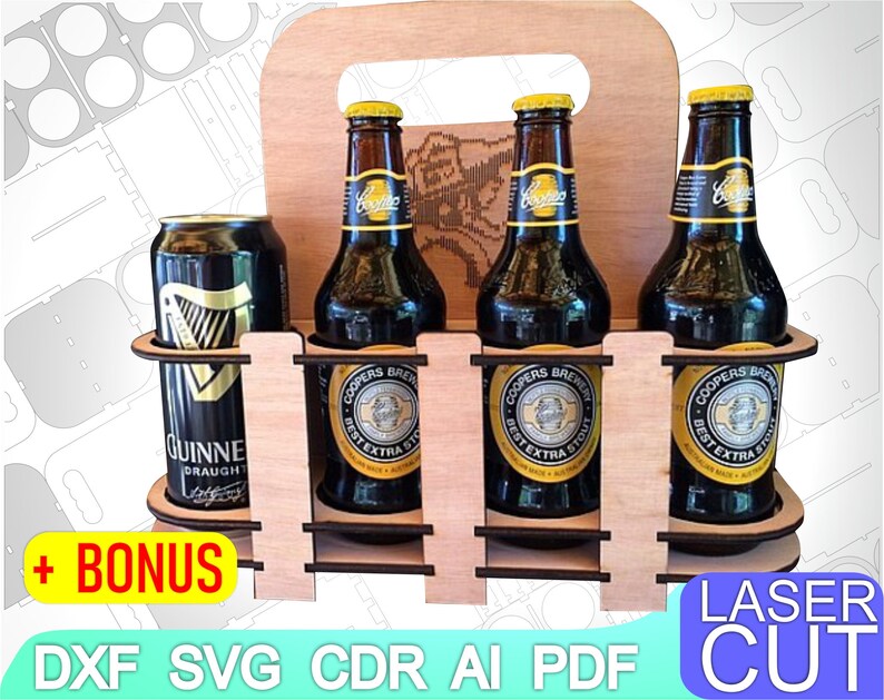 Wooden 8 Pack Beer Pack Beer Svg Laser Cut CNC Cutting CNC - Etsy