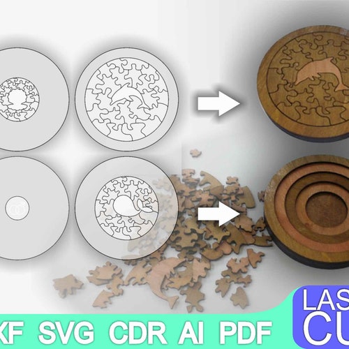 Puzzles Animals Puzzle Laser Cut Files SVG DXF CDR Vector - Etsy