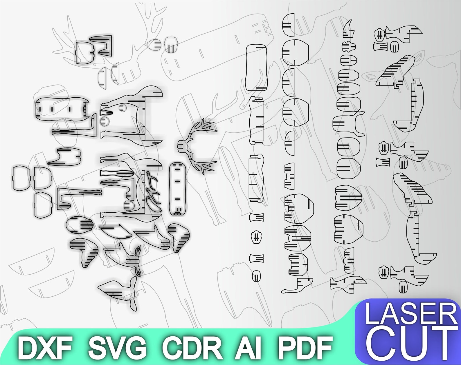 12 Shelf Dxf Plan Laser Cutting File Home Decor Interior - Etsy