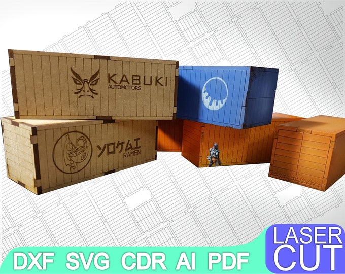 Shipping Container Laser Cut Files SVG DXF CDR Vector Plans, Cnc ...