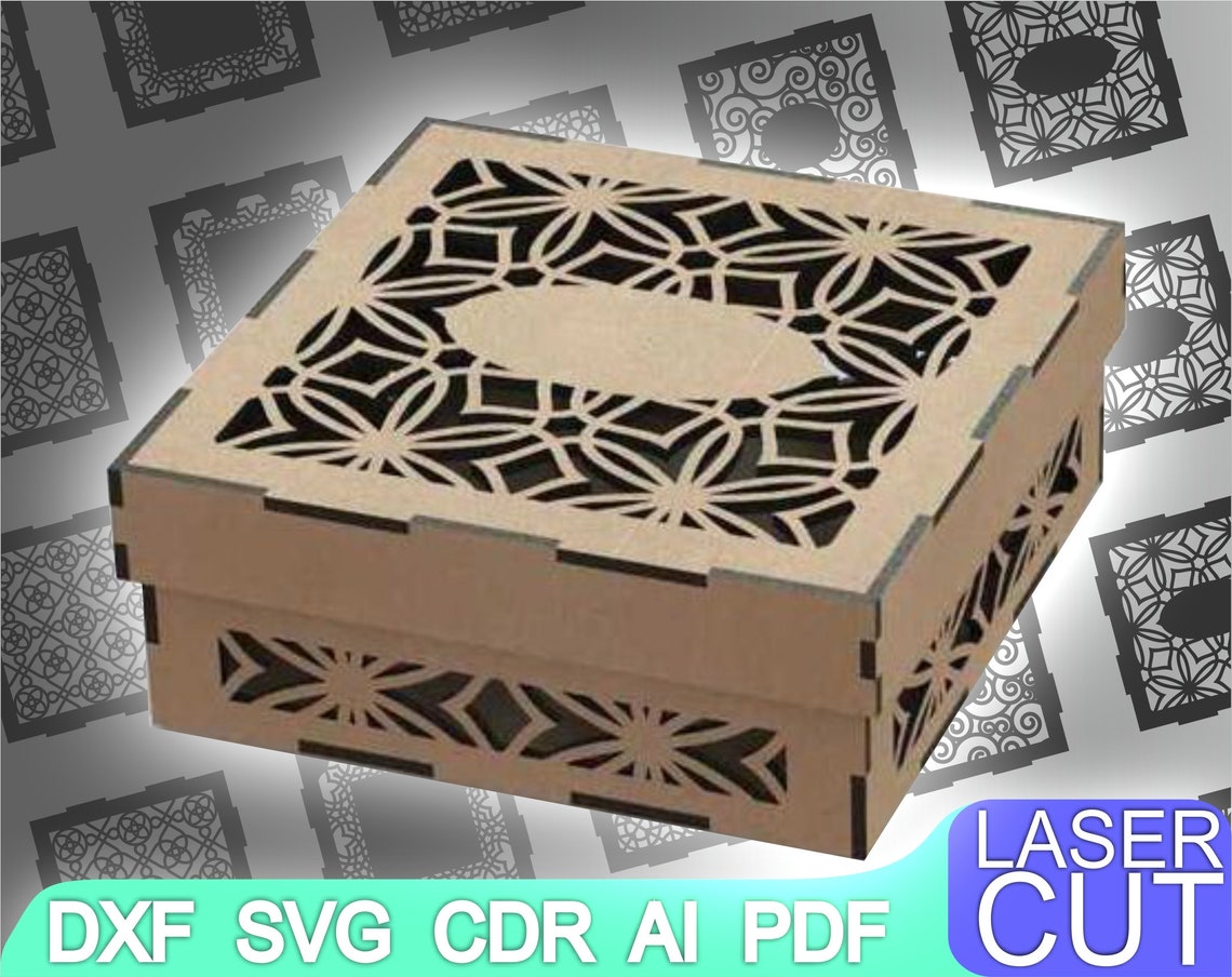 Laser Cut Box. Laser Cut Files SVG DXF CDR Vector Plans | Etsy