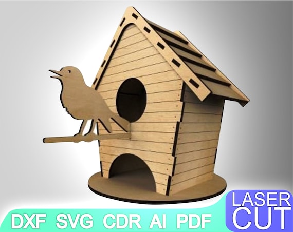 Birdhouse. Laser Cut Files SVG DXF CDR Vector Plans Laser - Etsy