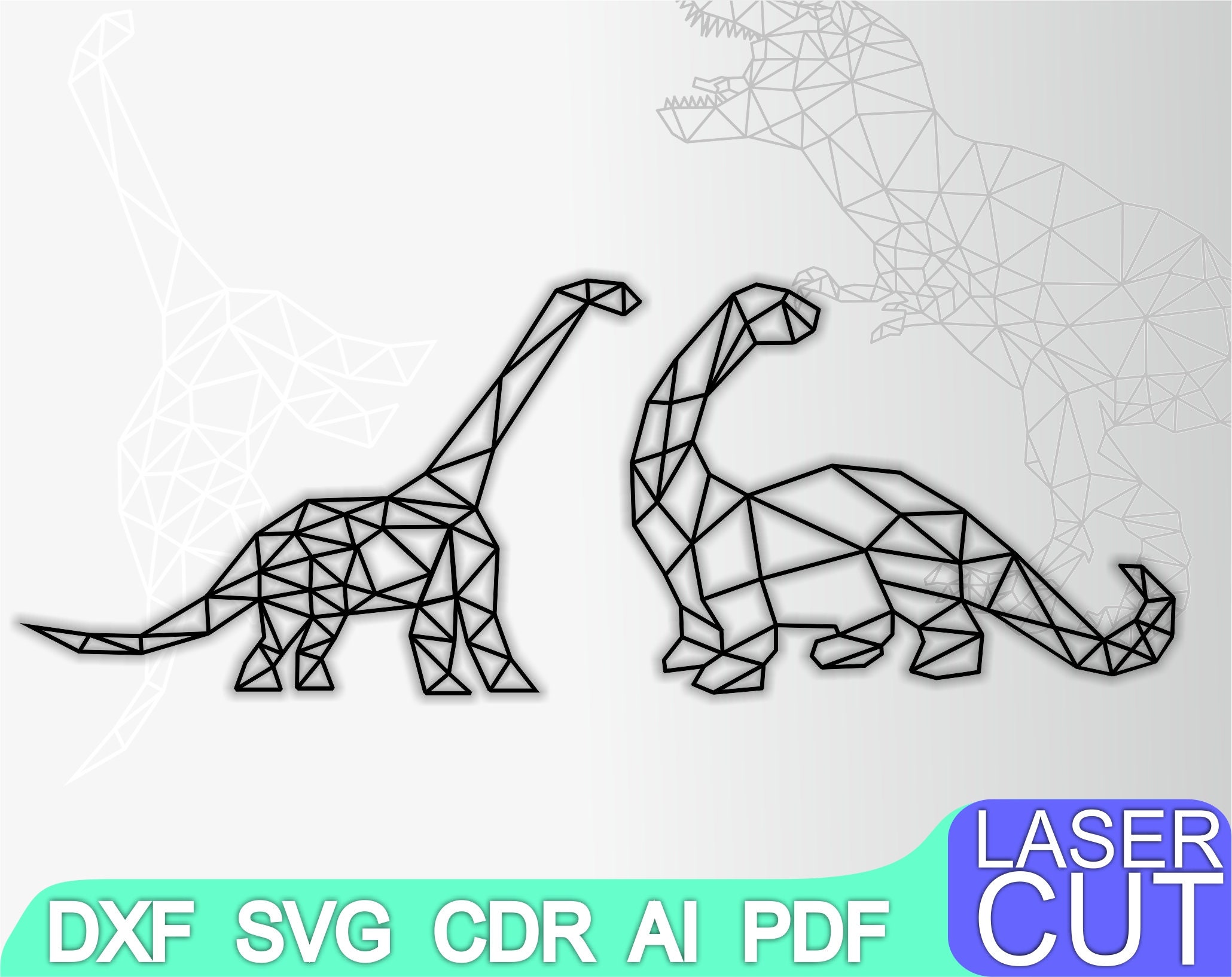 10 Dinosaur Svg Bundle Dinosaur Cut File. Laser Cut Files | Etsy