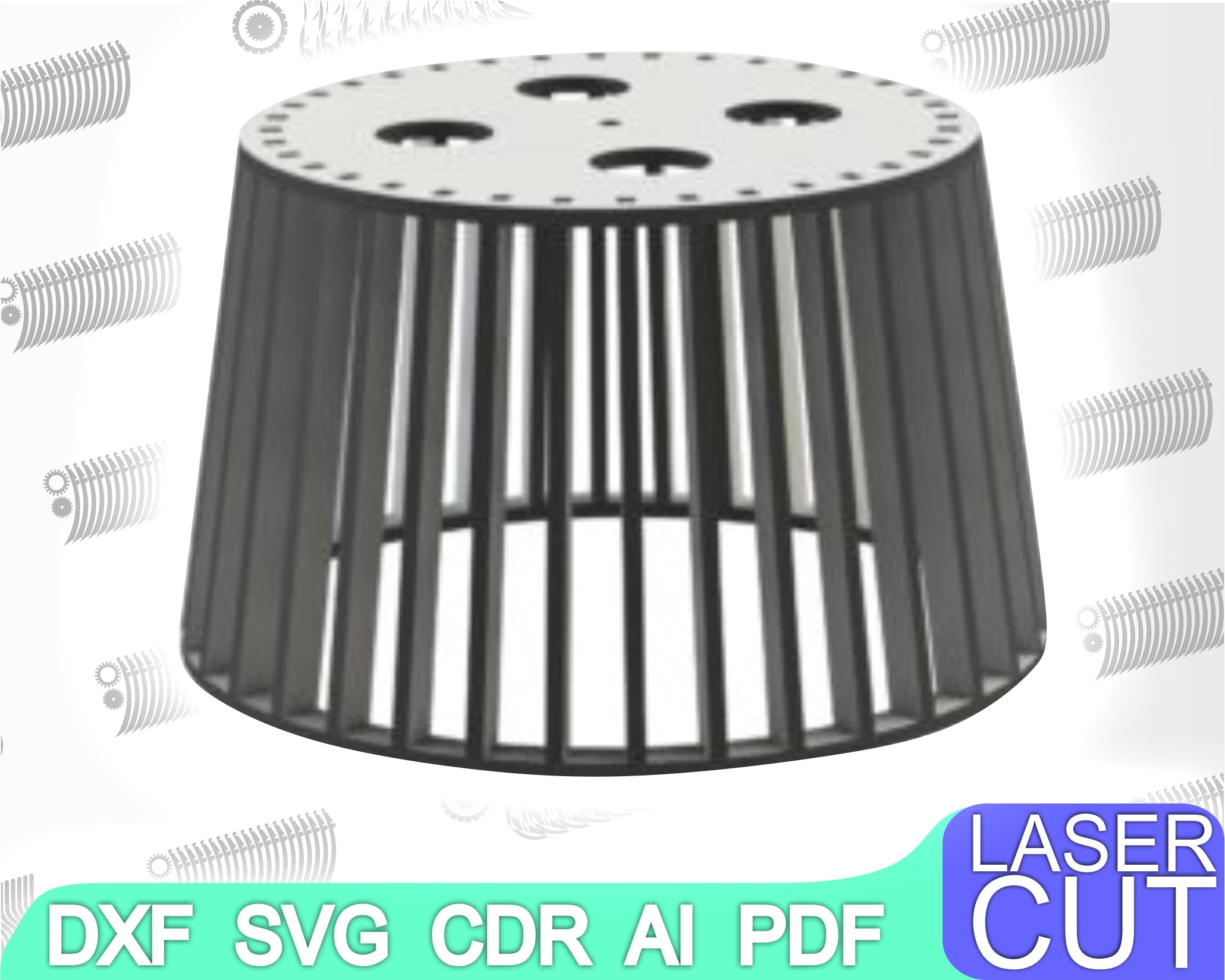 6 Lamp File for Laser Cut Laser Cut CNC Cutting CNC Router - Etsy